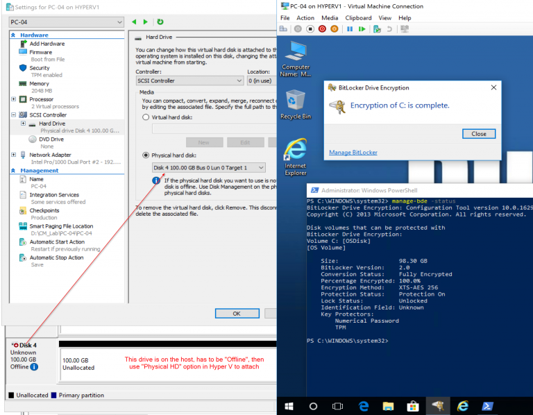 Bitlocker on Hyper-V Virtual Machine – GARYTOWN ConfigMgr Blog