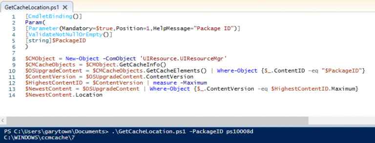 Get Package CCMCache Location – GARYTOWN ConfigMgr Blog