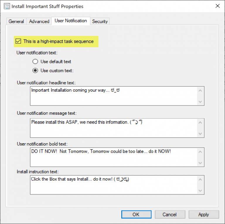 Task Sequence Deployment Popups Garytown Configmgr Blog