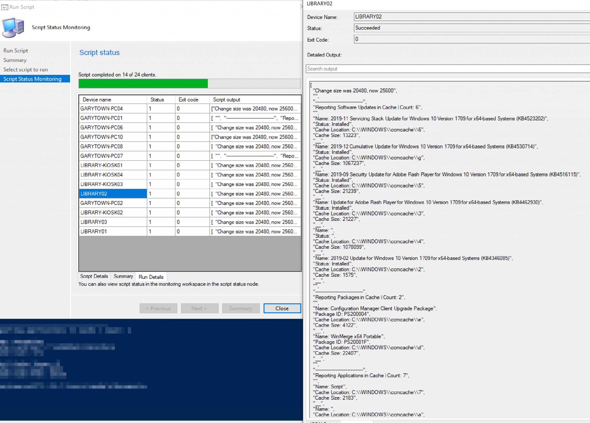 Run Scripts – CCM Cache Report – GARYTOWN ConfigMgr Blog