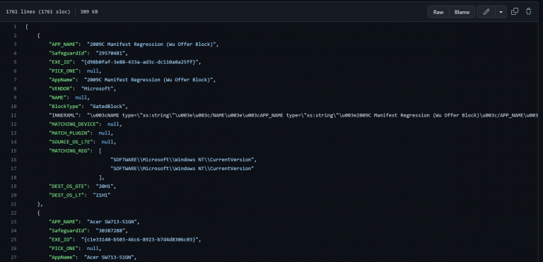 Windows SafeGuard Hold ID Lookup – Crowd sourced – GARYTOWN ConfigMgr Blog