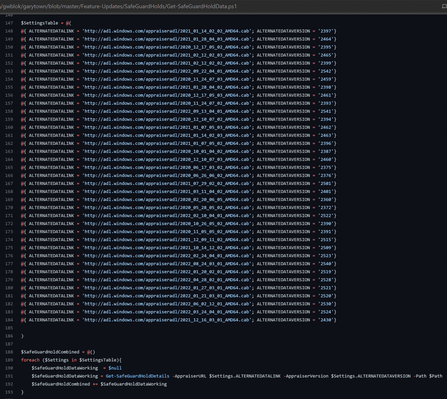 Windows SafeGuard Hold ID Lookup – Crowd sourced – GARYTOWN ConfigMgr Blog