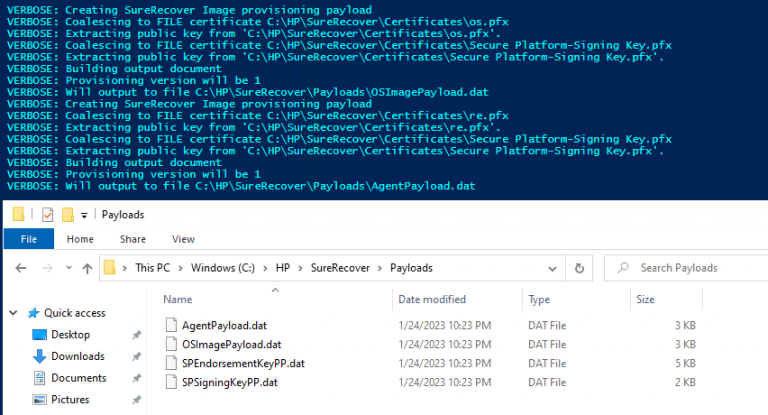 HP Sure Recover Custom Setup – Part 5 – HP Secure Platform Payload ...