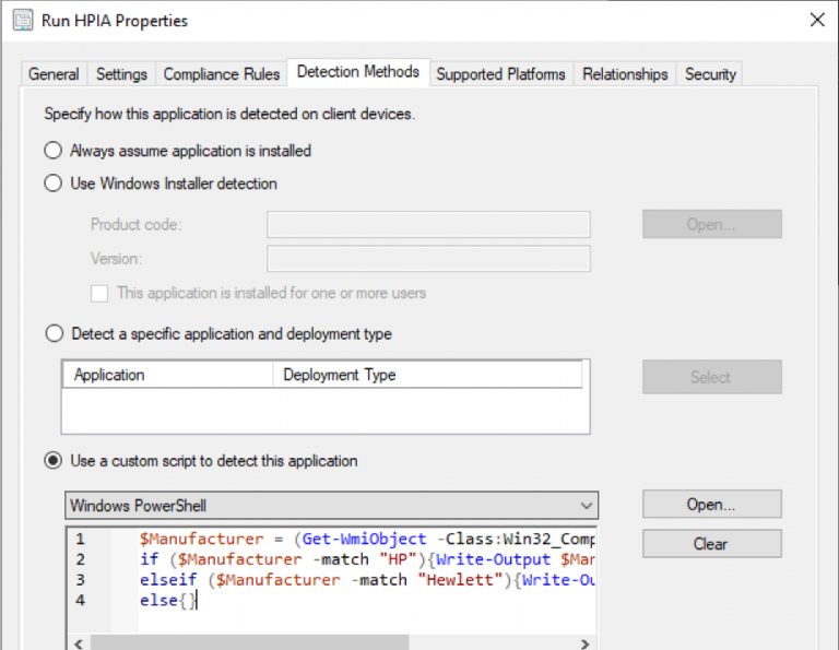 Using ConfigMgr Baseline to Deploy HPIA for auto updating of Drivers ...