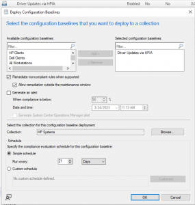 Using ConfigMgr Baseline to Deploy HPIA for auto updating of Drivers – GARYTOWN ConfigMgr Blog
