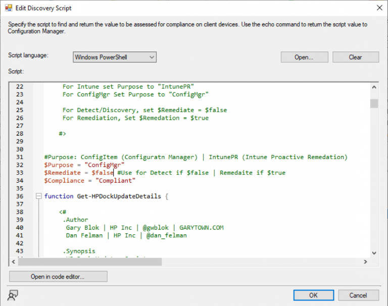 Updating HP Docks with Intune or ConfigMgr using PowerShell – GARYTOWN ConfigMgr Blog