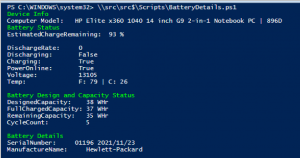 Gathering Battery Information via PowerShell & WMI – GARYTOWN ConfigMgr Blog