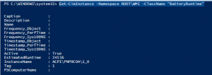 Gathering Battery Information via PowerShell & WMI – GARYTOWN ConfigMgr ...
