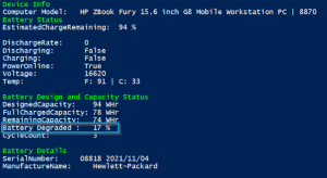 Gathering Battery Information via PowerShell & WMI – GARYTOWN ConfigMgr Blog