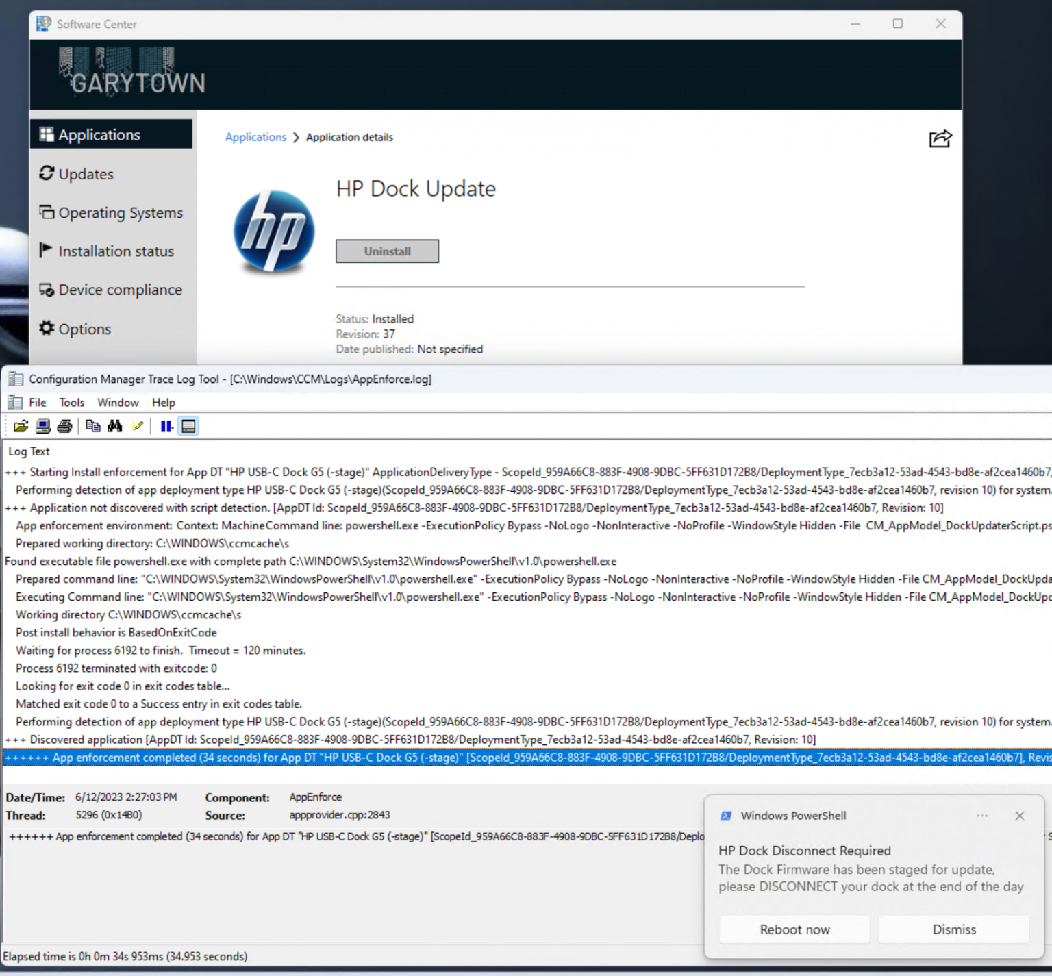 HP Docks Update via ConfigMgr App Model – GARYTOWN ConfigMgr Blog