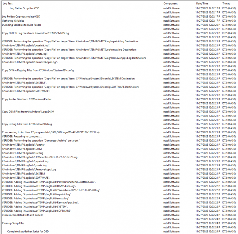 Task Sequence Troubleshooting – Log Gather – GARYTOWN ConfigMgr Blog
