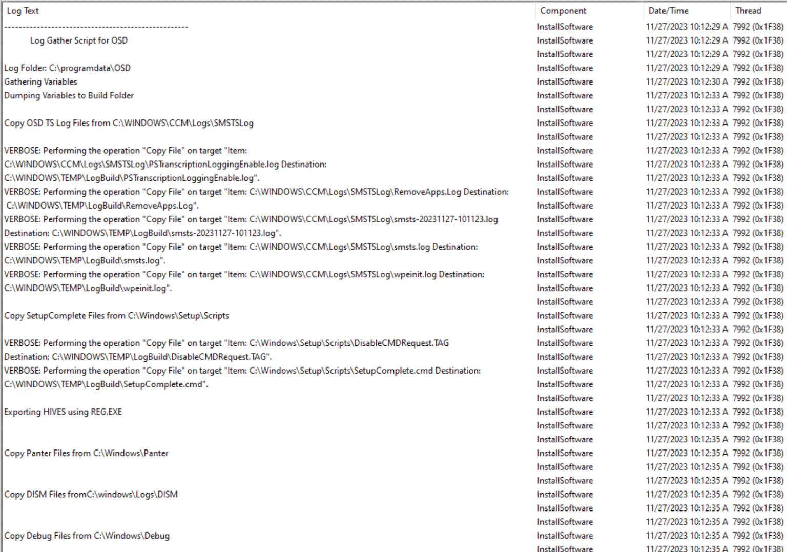 Task Sequence Troubleshooting Log Gather Garytown Configmgr Blog 7455