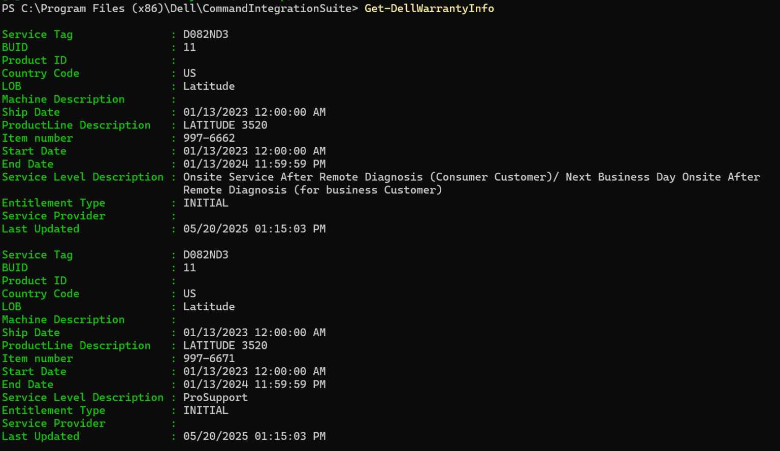 Simplifying Dell Command Warranty with PowerShell – GARYTOWN ConfigMgr Blog